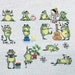Funny Frogs PDF Cross Stitch Patterns - Frog Yoga Counted Cross Stitch ...