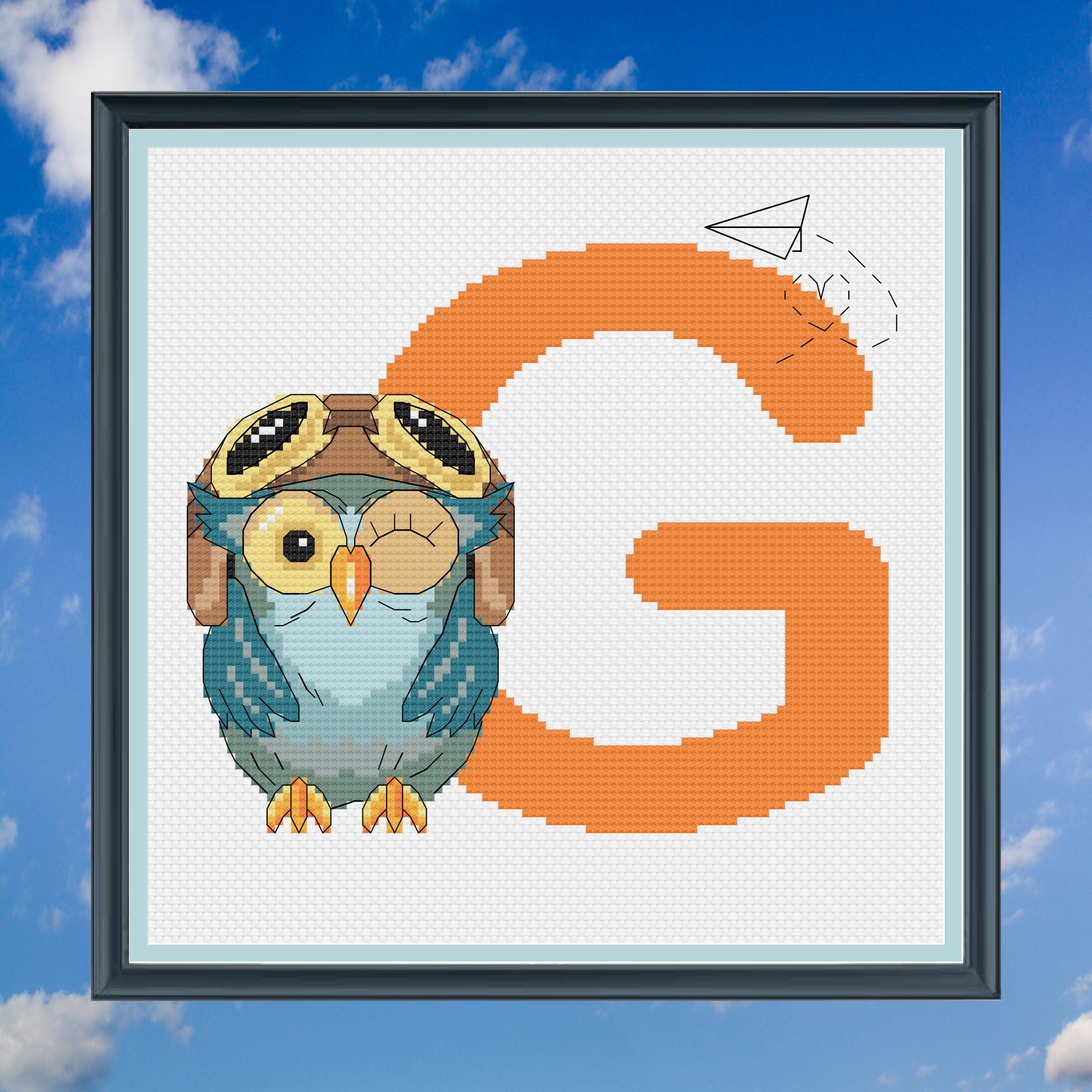 Owl Children Monogram Letter G PDF Cross Stitch Pattern - Etsy
