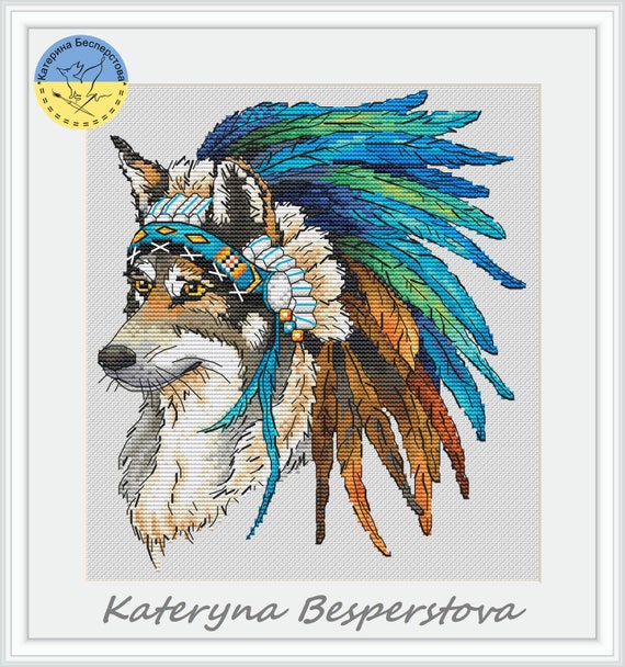 Power Animal Wolf Cross Stitch Pattern PDF Instant Download - Etsy