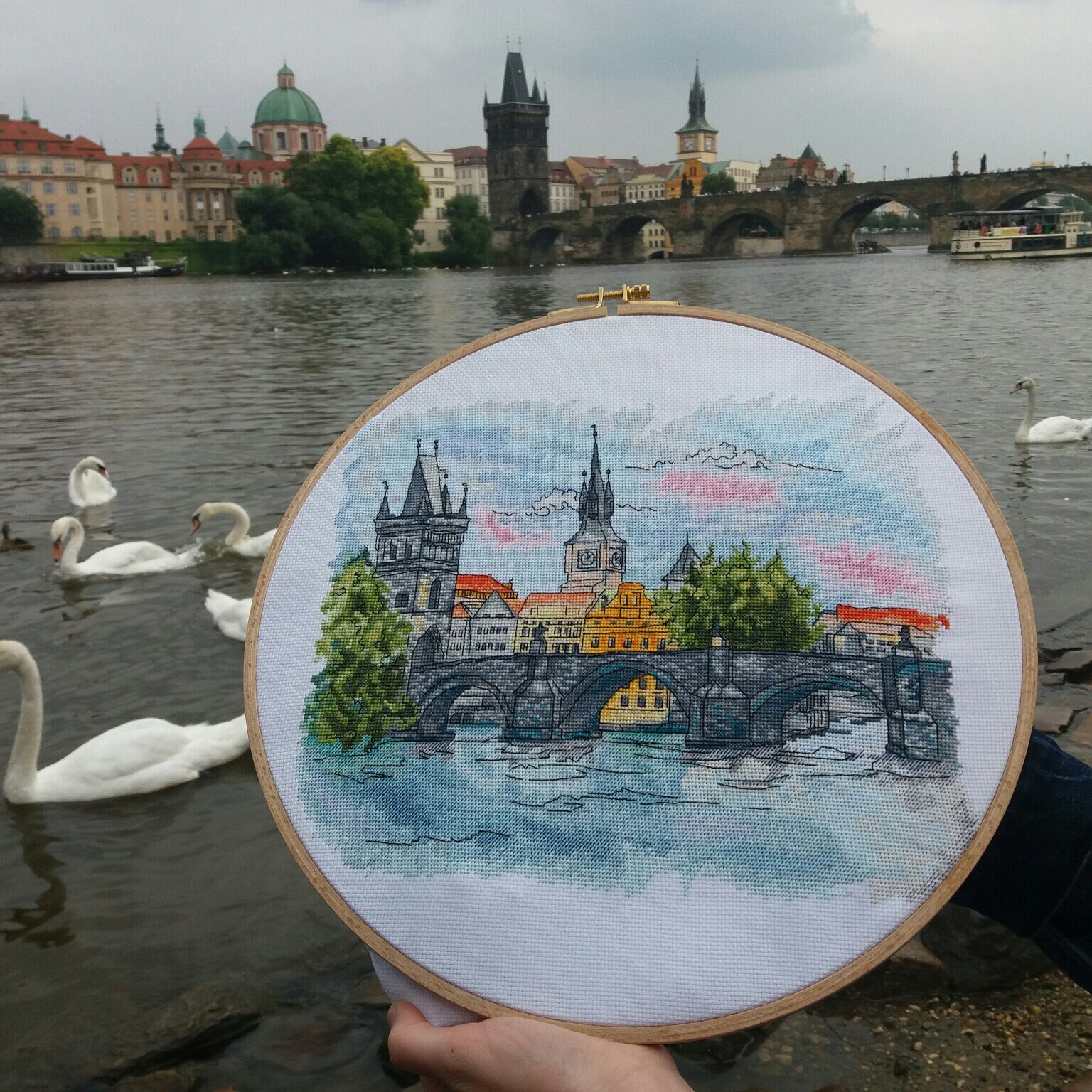 Mystical Prague PDF Cross Stitch Pattern - Charles Bridge Cross Stitch ...