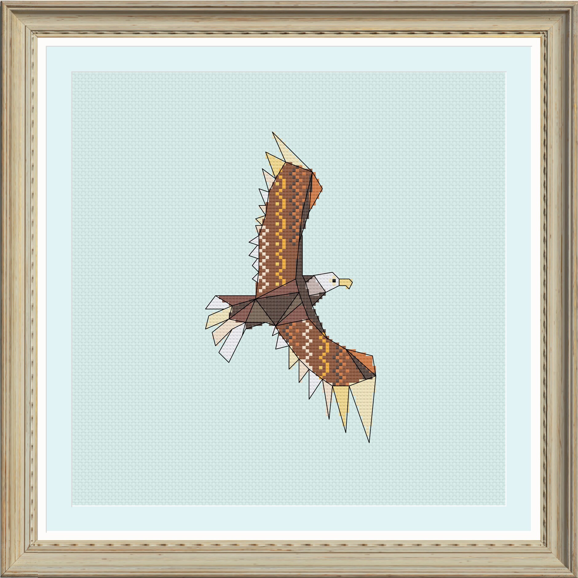 Eagle Geometric PDF Xstitch Pattern - Etsy