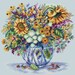 Sunflowers Bouquet PDF Cross Stitch Pattern - Yellow Flowers Counted ...