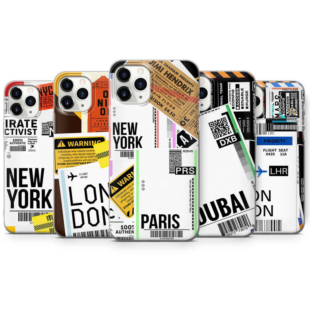Plane Ticket Boarding Pass Phone Case iPhone 14 Pro Max 13 - Etsy UK