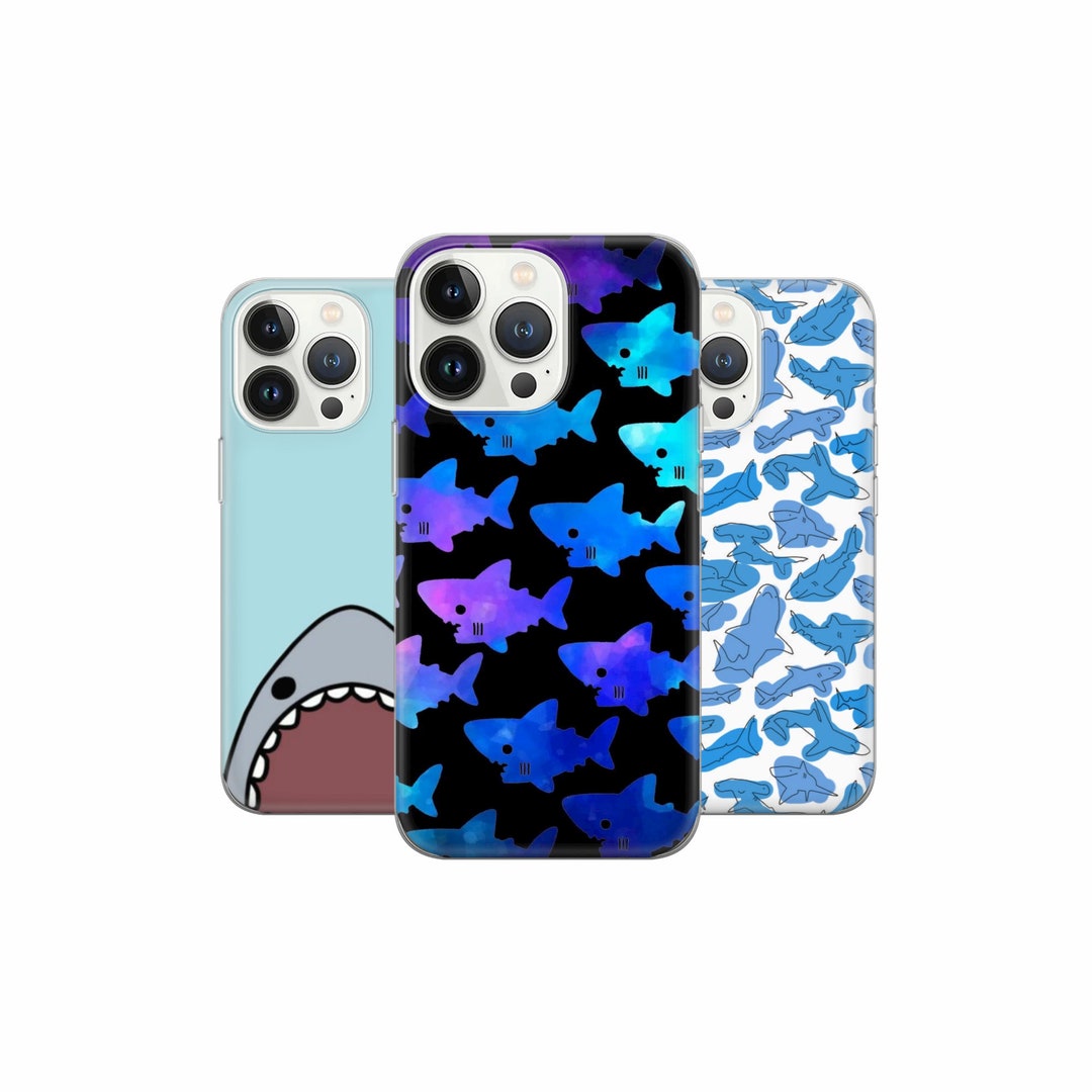 Cute Shark Phone Case Shark Lover Cover for iPhone 16 Pro Max 15 14 13 ...