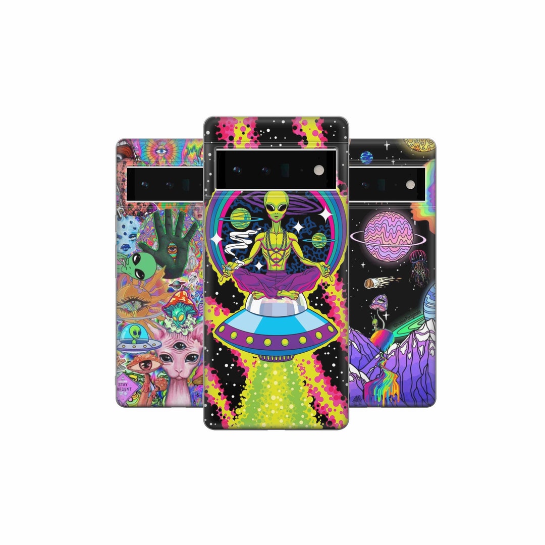 Trippy Visuals Case Psychedelic Alien Cover for Pixel 8 Pro 8A 7 A 6A ...