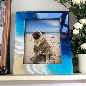 Ocean Waves Resin Picture Frame 6 Cm Wide, Beach Scene Resin Photo ...