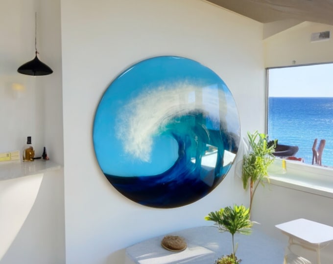 Resin Ocean Painting "majestic Wave ", Ocean Resin Art, Epoxy Resin ...