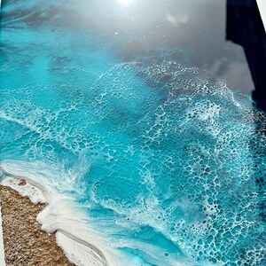 Surfboard Ocean Theme Decoration, Ocean Resin Art, Epoxy Resin Beach ...