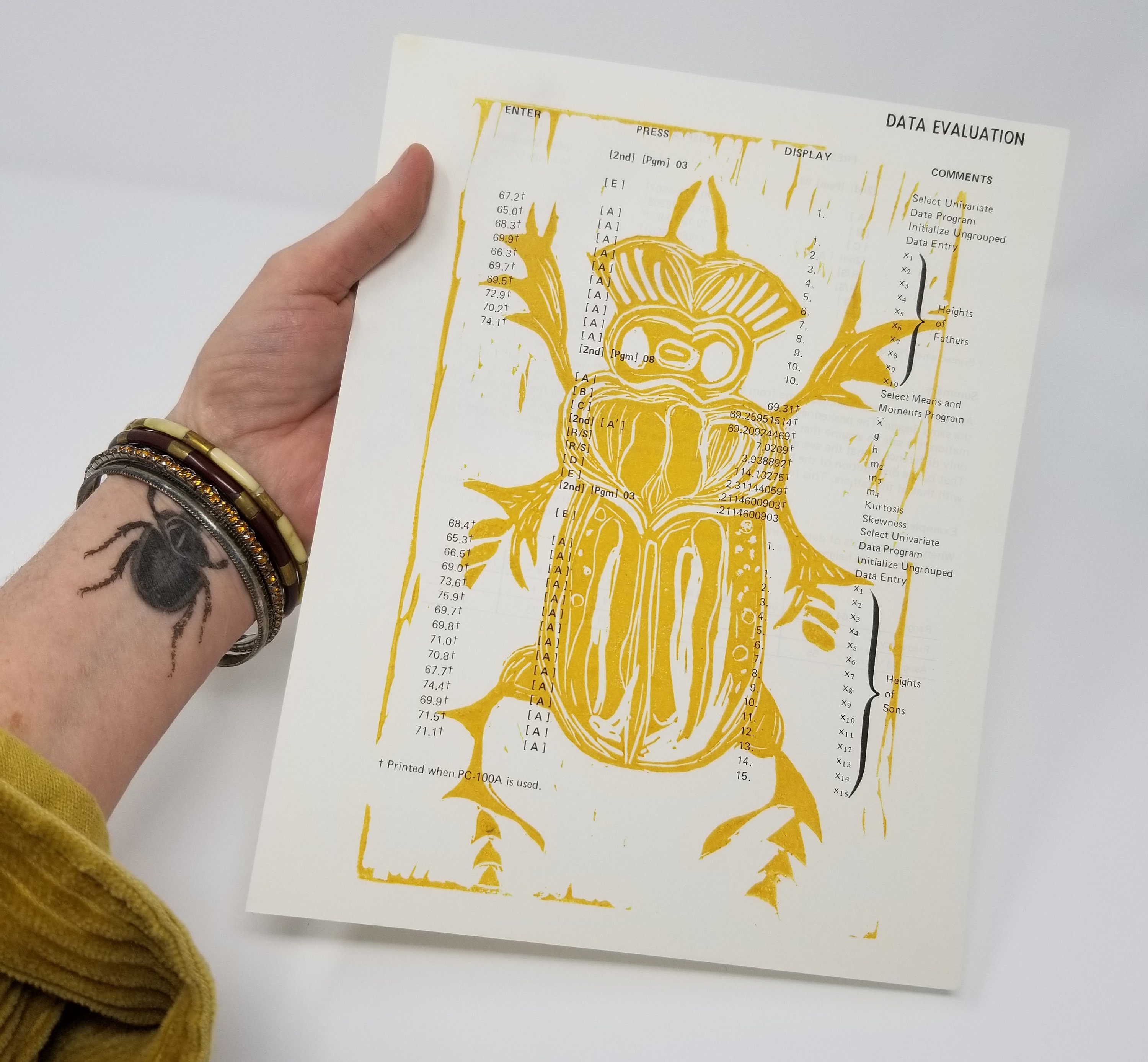 Beetle Insect Linocut Print / Relief Bug Art - Etsy UK