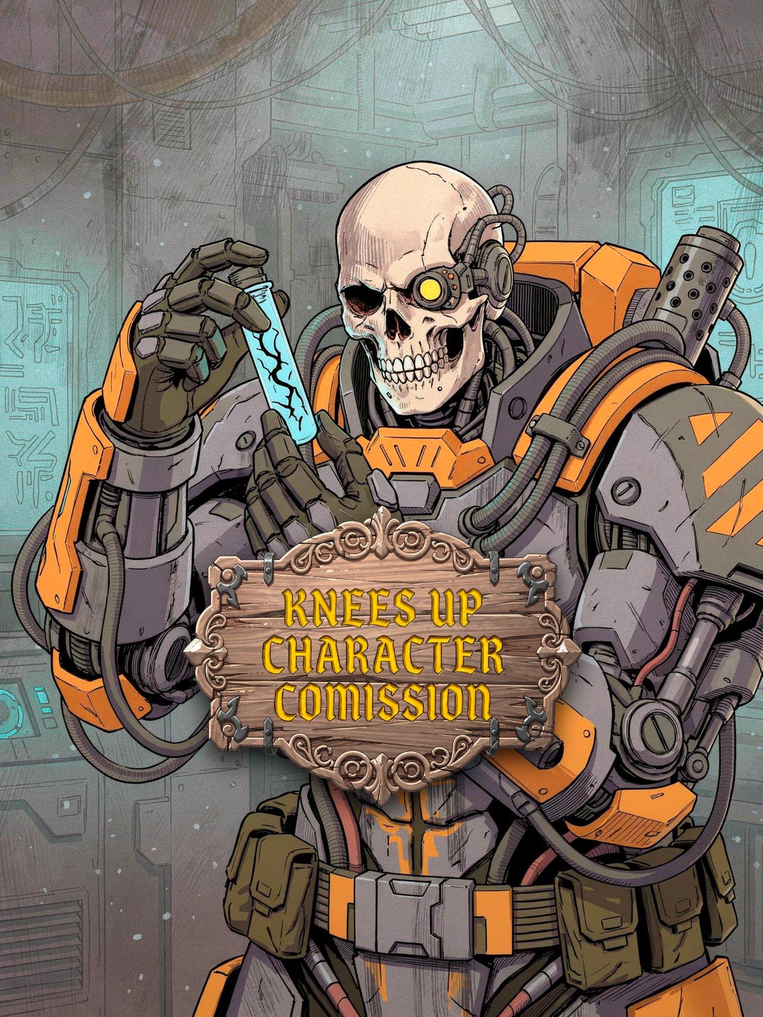 Cyberpunk Steampunk Character Commission | Sci-fi RPG Portrait ...