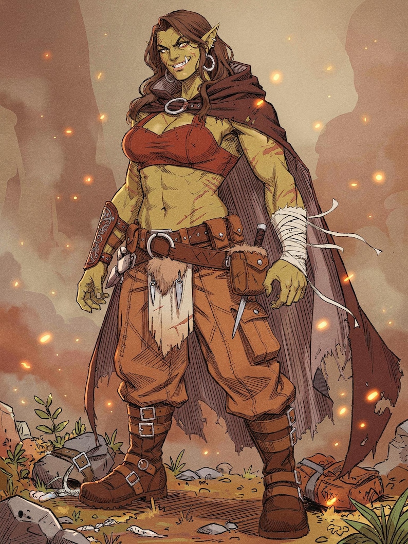 Custom RPG Character Art | Dungeons and Dragons Gift | Full Body ...
