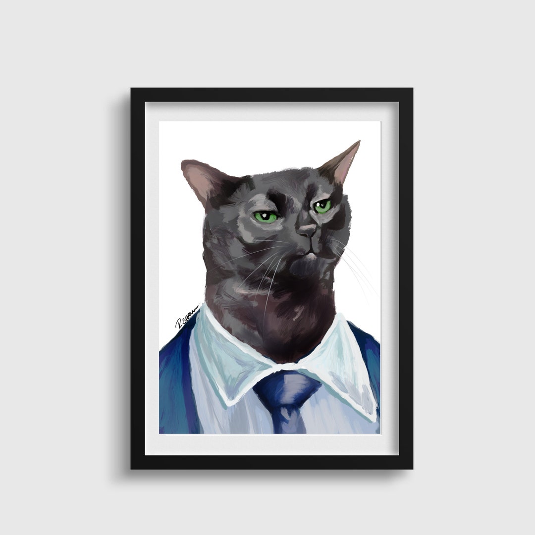 A4 Not Impressed Cat Meme / Disassociating Cat / Not Amused - Etsy