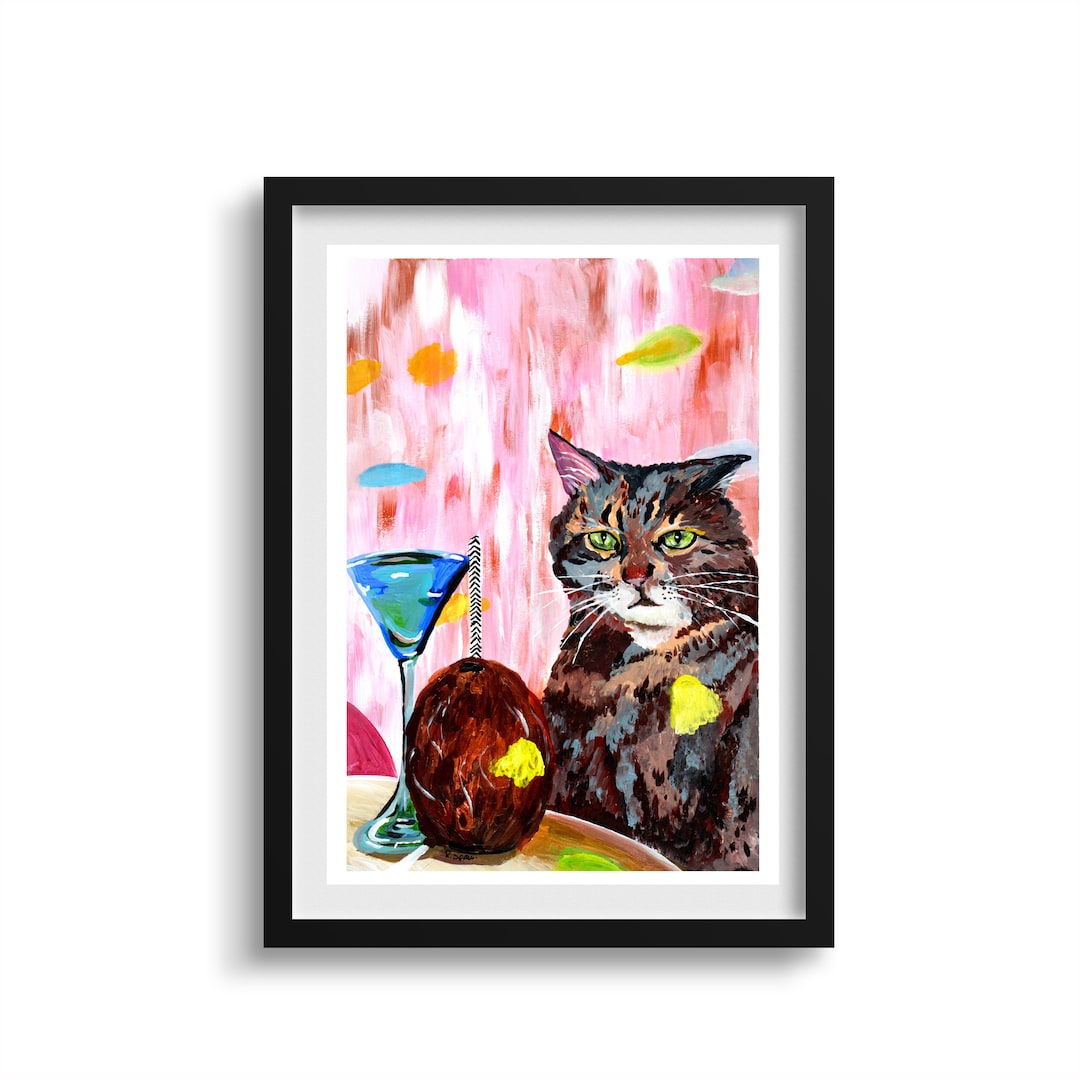 Sad Disco Cat Print / Cat Meme Art / Cat Lover Art Prints - Etsy
