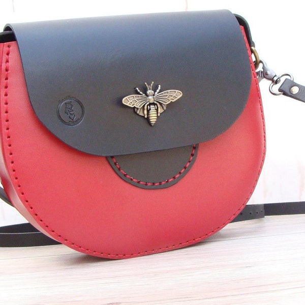 Leather Moon Bag - Etsy UK