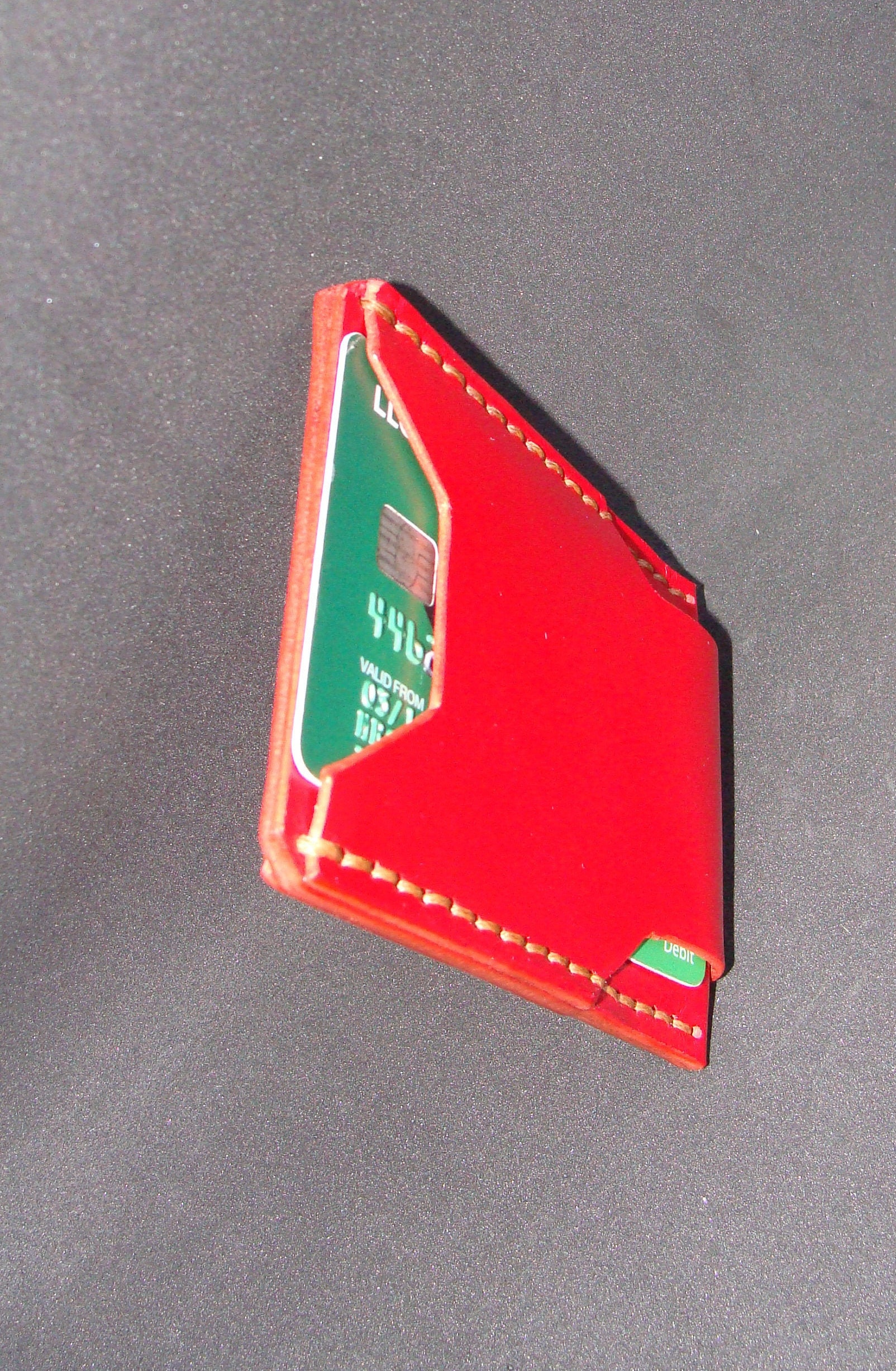 Slim Leather Card Holder / Leather Credit Card Wallet /leather - Etsy