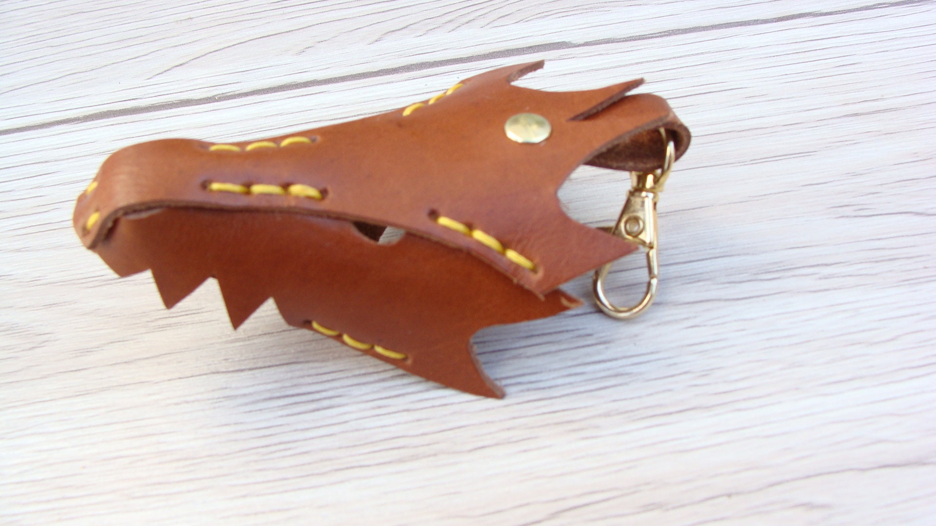 Head Dragon Keyring / Leather Dragon Keyrings / Dragon Bag - Etsy UK