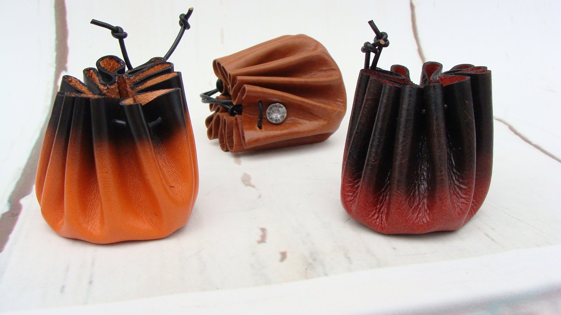 Handmade leather pouches / jewellery pouch / leather | Etsy