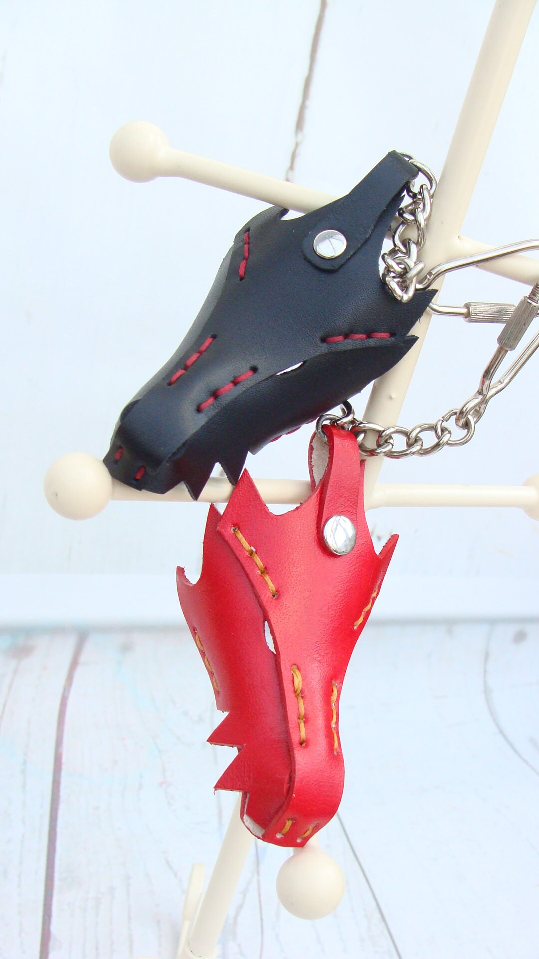 Head Dragon Keyring / Leather Dragon Keyrings / Dragon Bag - Etsy UK