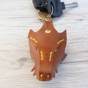 Head Dragon Keyring / Leather Dragon Keyrings / Dragon Bag Charm / Head ...