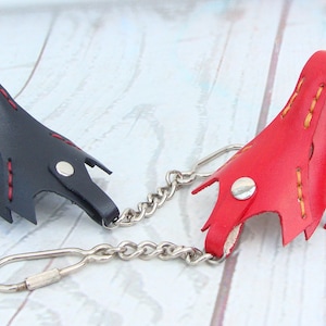 Head Dragon Keyring / Leather Dragon Keyrings / Dragon Bag Charm / Head ...