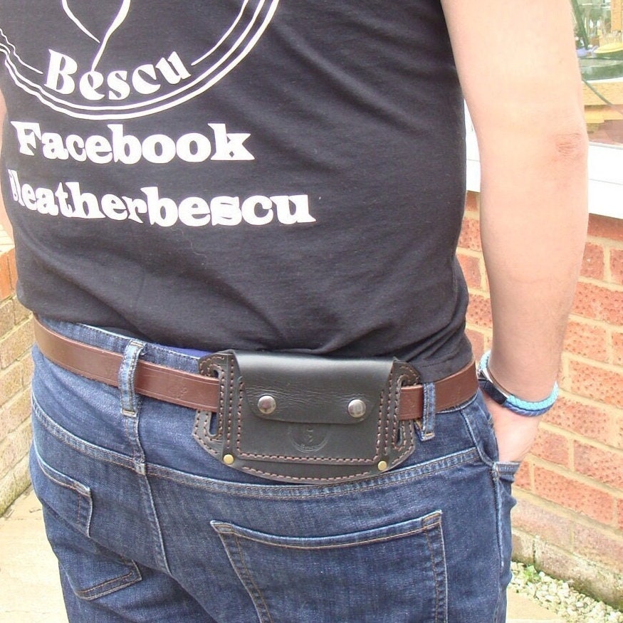 Leather Belt Wallet / Small Leather Wallet / Belt Card Holder / Id Card ...