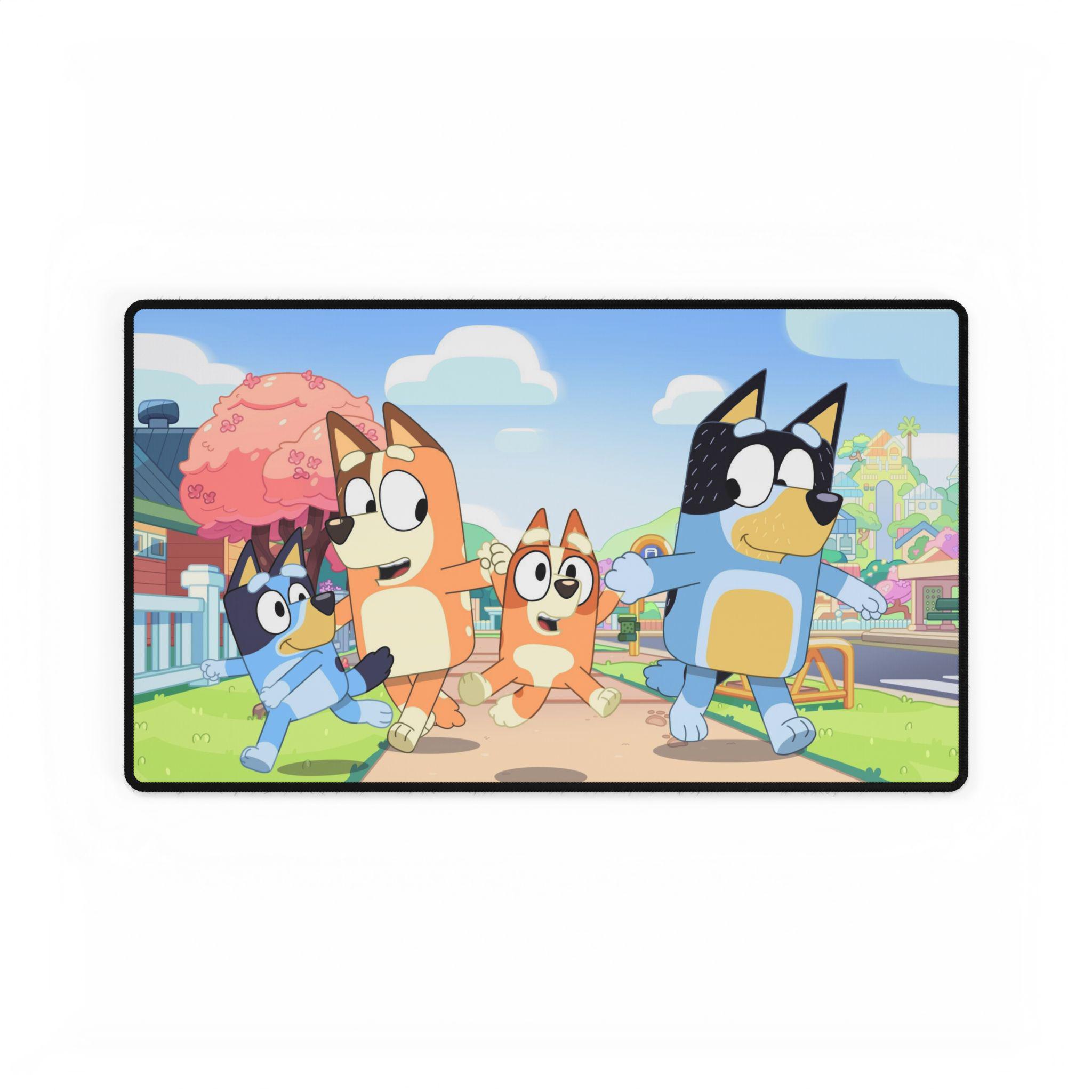 Bluey Desk Mat for Kids, Bluey Desk Accessory, Playful Home Office ...