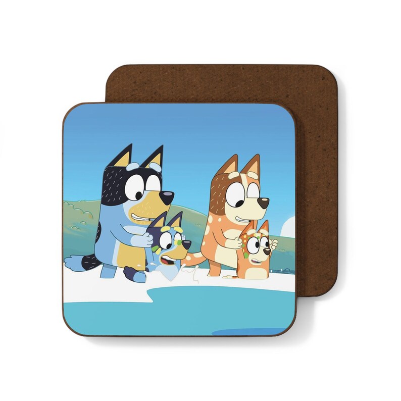 Bluey Hardboard Coaster Set - Etsy