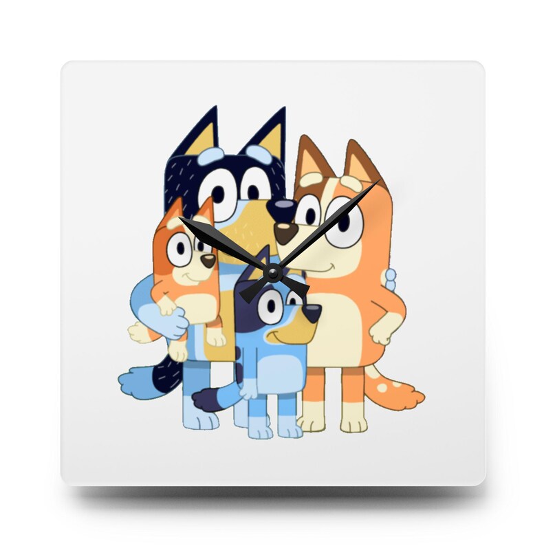 Bluey Acrylic Wall Clock - Etsy
