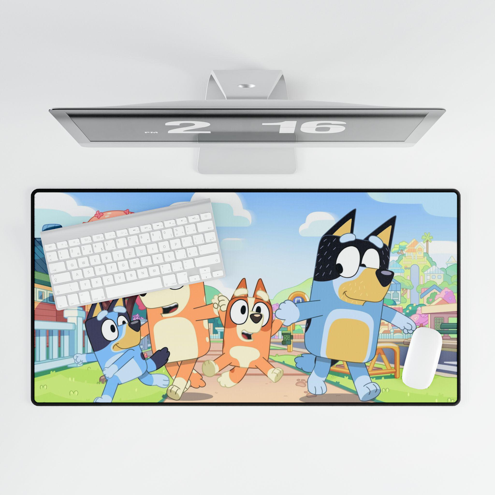 Bluey Desk Mat for Kids, Bluey Desk Accessory, Playful Home Office ...