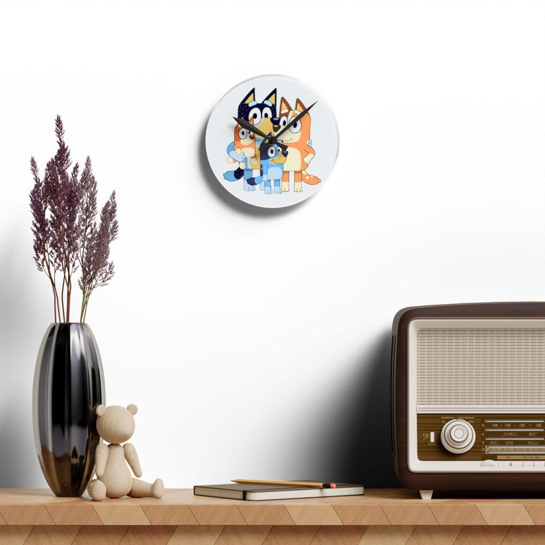Bluey Acrylic Wall Clock - Etsy