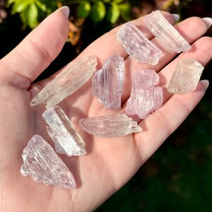 Raw Gem Grade Kunzite Specimen ONE Intuitively Chosen Raw Gem Grade ...