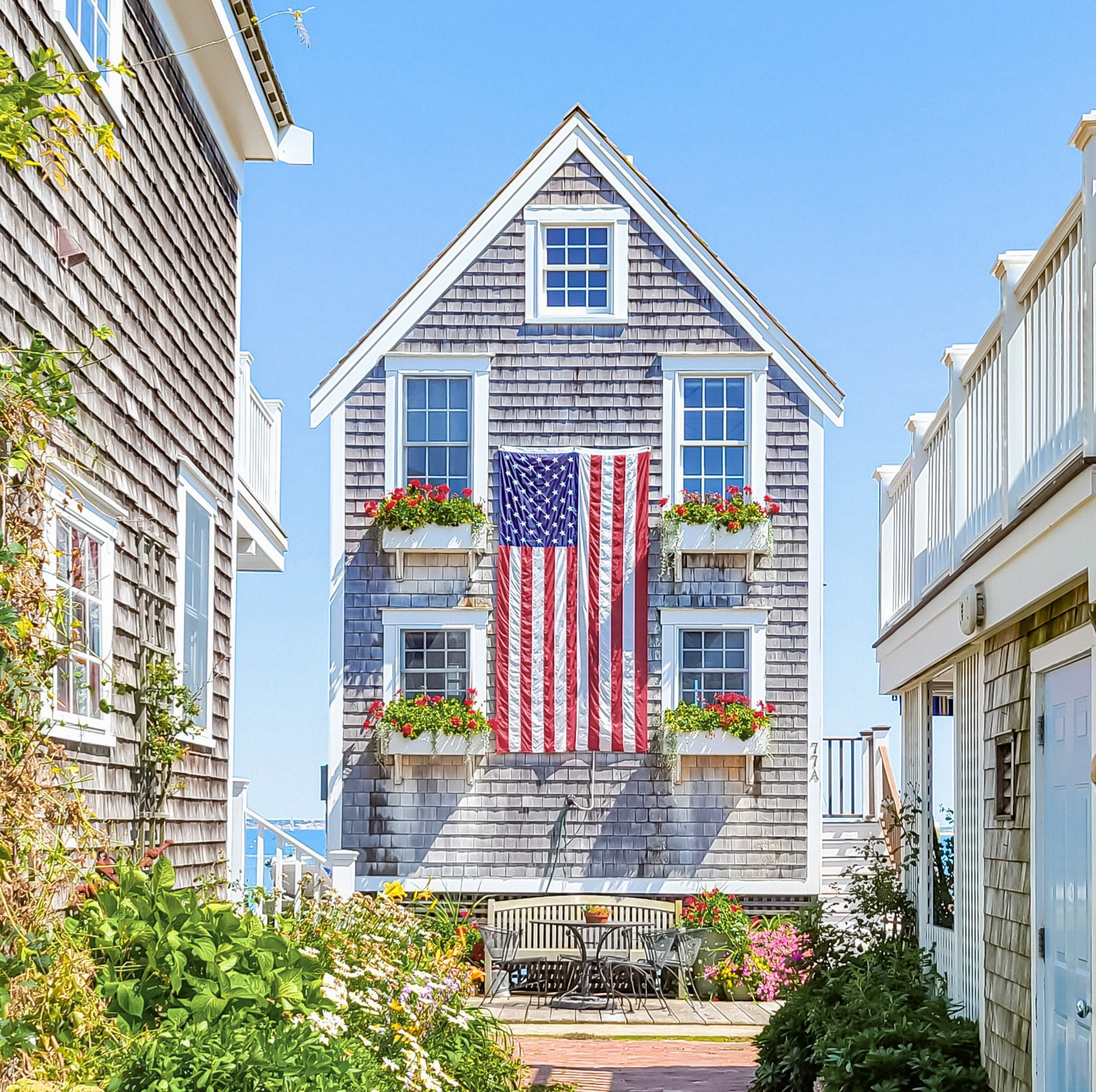 The Infamous Flag House, MA, Print, Home Decor, Wall Art, New England ...