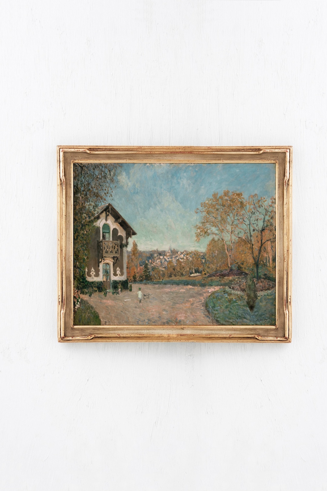 French Countryside Painting . Landscape . European Town Oil Painting ...