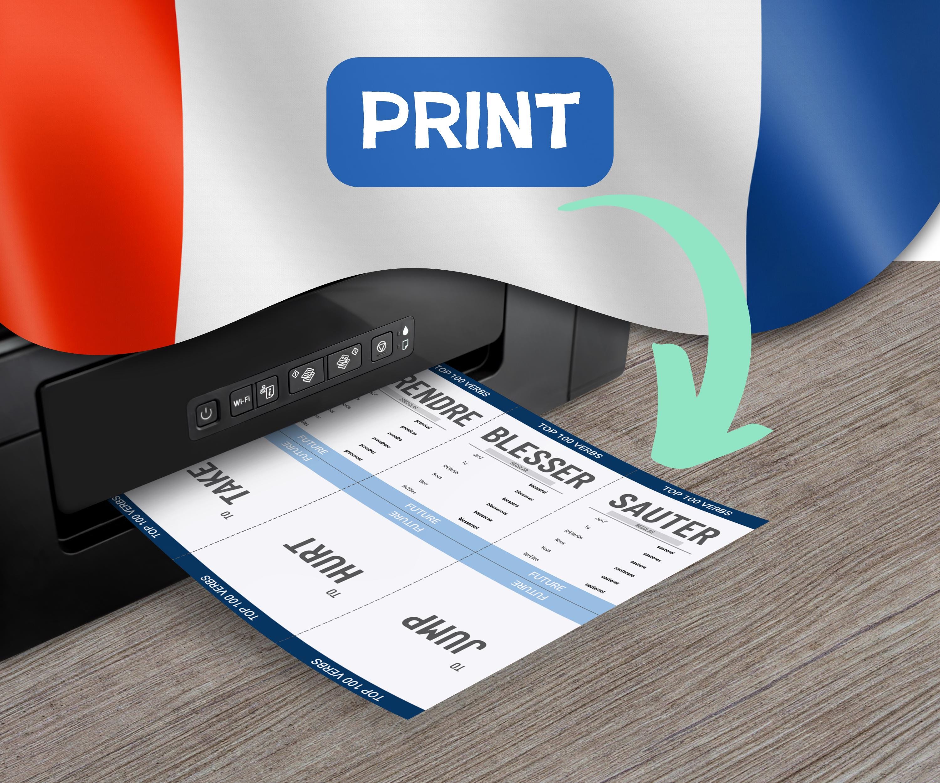 100 Essential French Future Verb Flashcards | French Vocabulary ...