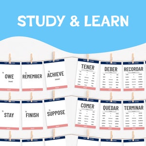 100 Essential Spanish Past Verb Flashcards | Spanish Vocabulary ...