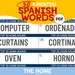 50 Essential Spanish Home Noun Flashcards | Spanish Vocabulary ...