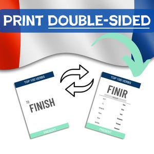 100 Essential French Verb Flashcards | French Vocabulary Present ...