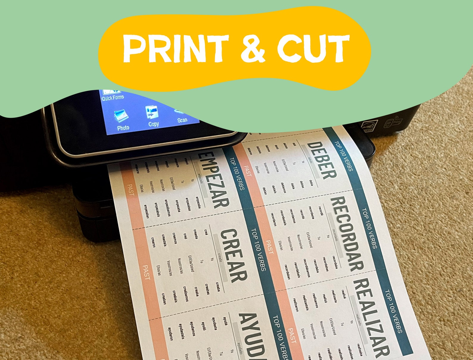 100 Essential Spanish Past Verb Flashcards | Spanish Vocabulary ...