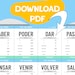 100 Essential Spanish Verb Flashcards Spanish Vocabulary Present ...