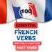 100 Essential French Past Verb Flashcards | French Vocabulary ...