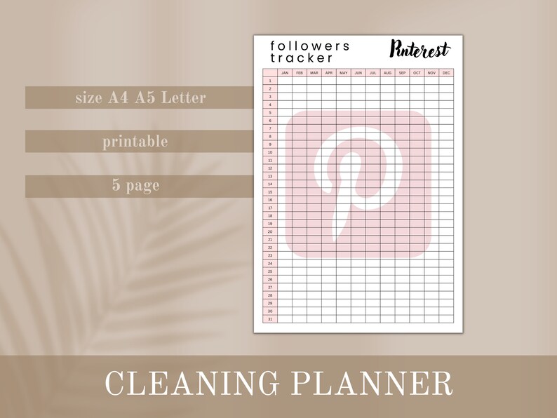 Printable Followers Tracker | Social Media Tracker | Instagram ...
