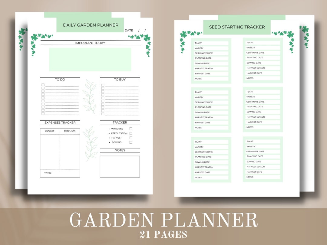 Printable Garden Planner | Garden Journal Pdf | Plant Planner | Seed ...