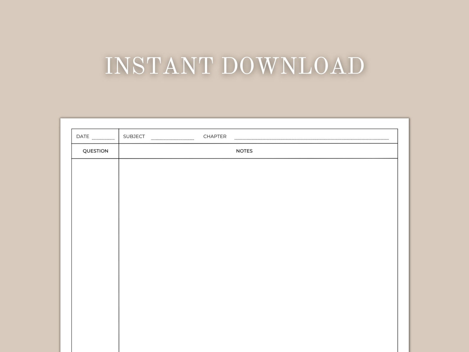 Printable Notepaper | Student Note Taking | Print Paper for Notes ...