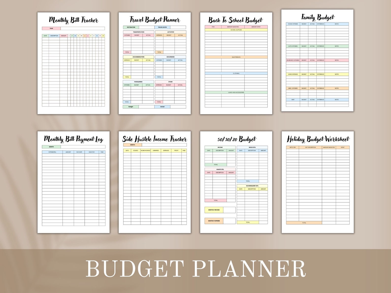 Printable Budget Planner | Editable Bi-weekly Finance Planner ...