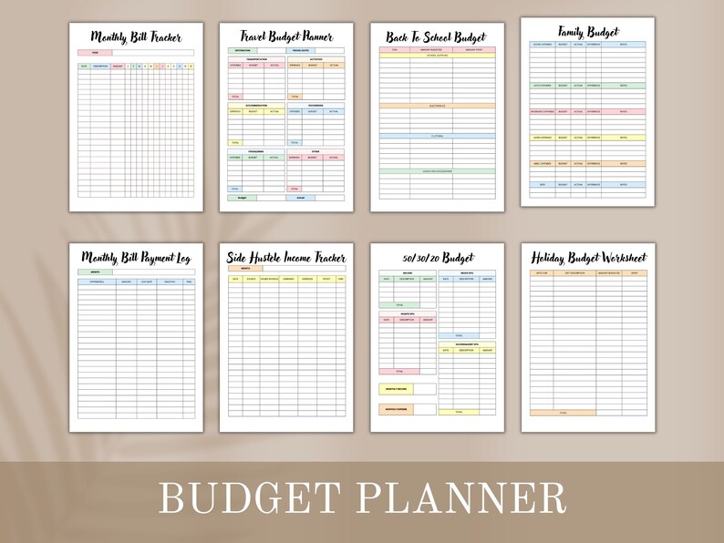 Printable Budget Planner | Editable Bi-weekly Finance Planner ...