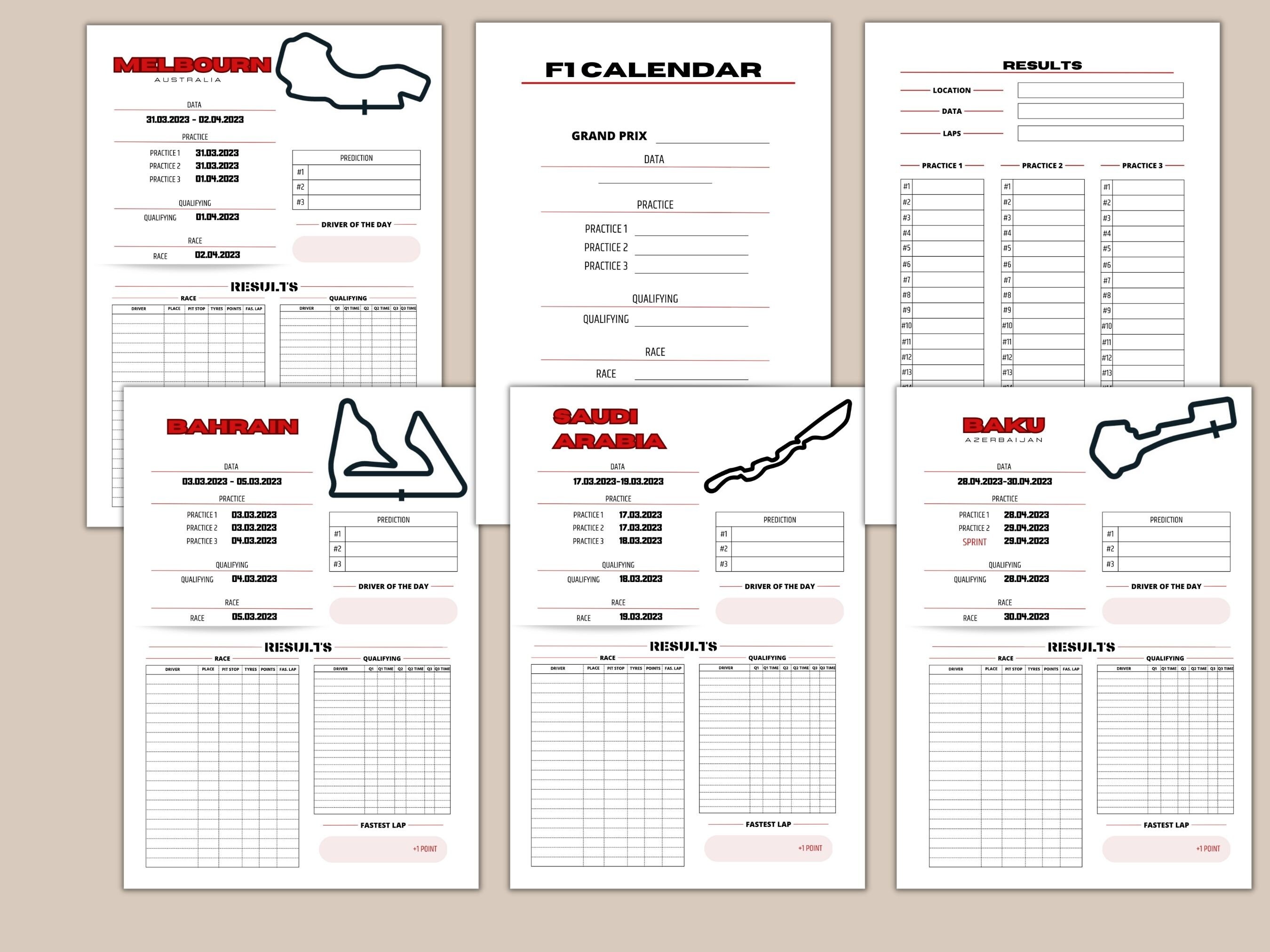 Formula 1 Printable Journal Printable F1 Book Formula 1 - Etsy Australia