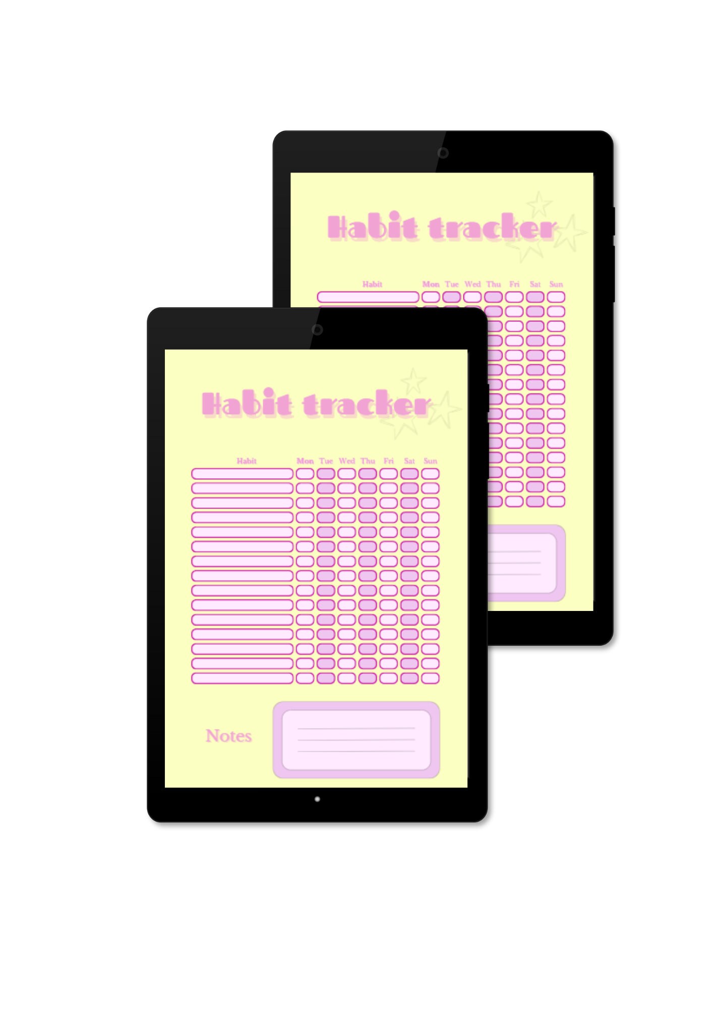 Digital Habit Tracker, Printable Habit Tracker, Colorful Habit Tracker ...