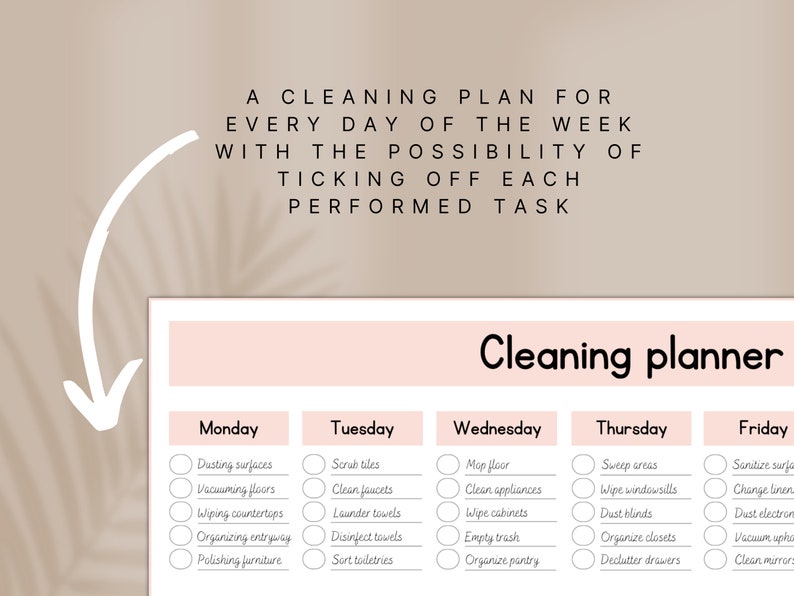Editable Cleaning Planner | Daily Cleaning | Cleaning Schedule ...