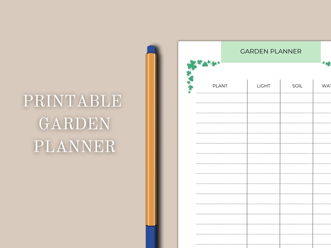 Printable Garden Planner Garden Journal Pdf Plant Planner Seed ...