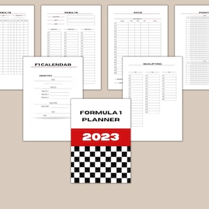 Formula One Journal, F1 Drivers Points Tracker, Formula 1 Printable ...